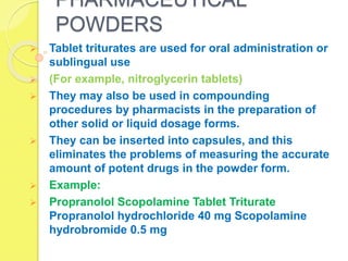Pharmaceutical powders | PPTX
