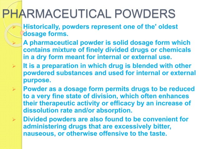 Pharmaceutical powders | PPTX