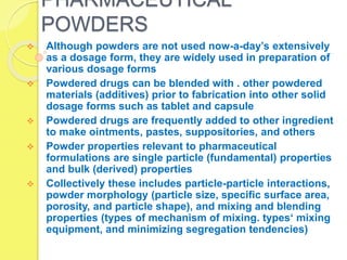 Pharmaceutical powders | PPTX