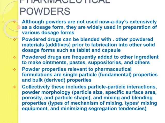 Pharmaceutical powders | PPTX