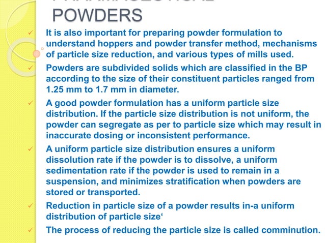 Pharmaceutical powders | PPTX