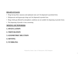 Pharmaceutical . powders . pdf . Pharmacy | PDF
