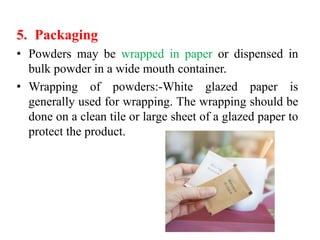 Pharmaceutical powders, B.pharm, Pharm.D | PDF