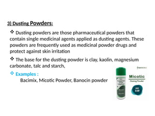 Pharmaceutical Powders Types baesd on uses.one shot pptx | PPT