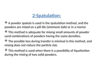 Pharmaceutical Powders Types baesd on uses.one shot pptx | PPT
