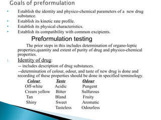 Pharmaceutical preformulation's | PPT