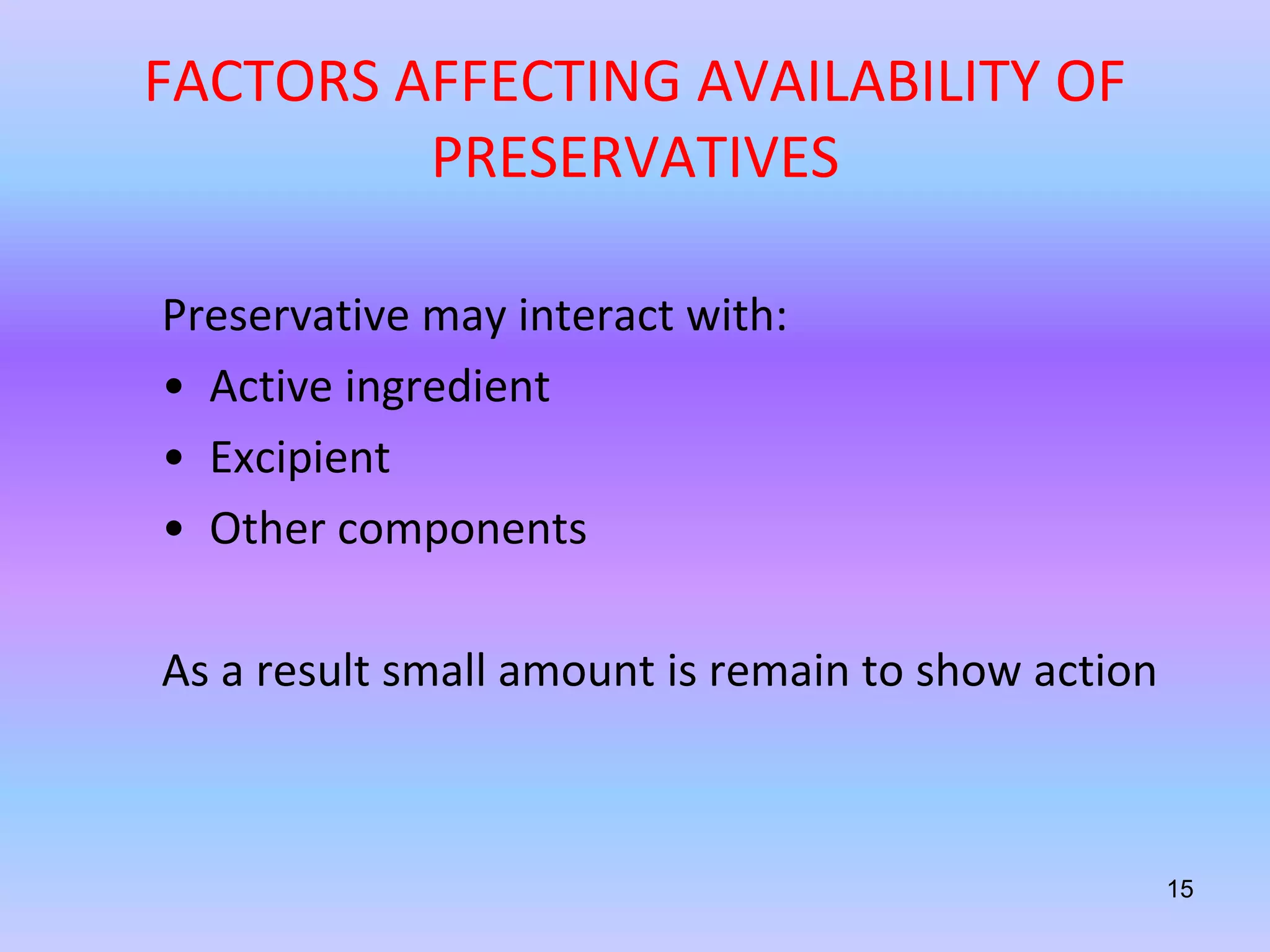 Pharmaceutical preservatives | PPTX
