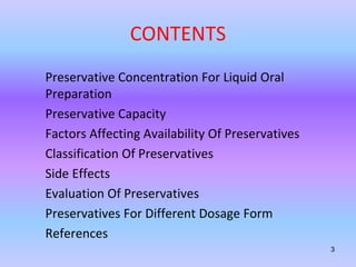 Pharmaceutical preservatives | PPTX