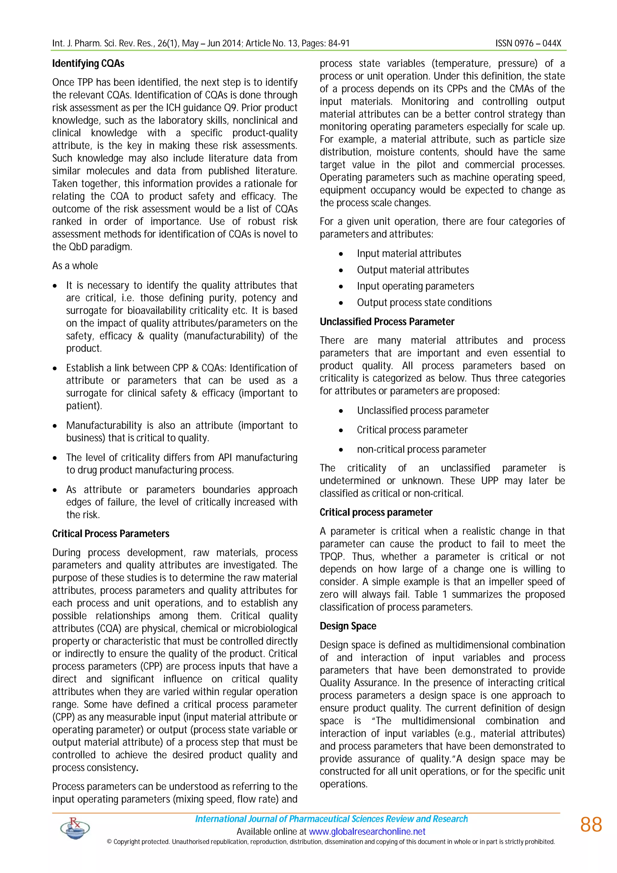Pharmaceutical QbD concepts for drug development | PDF