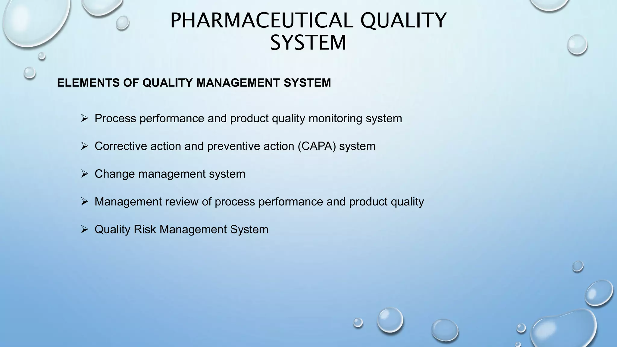 Pharmaceutical Quality Management System | PPTX