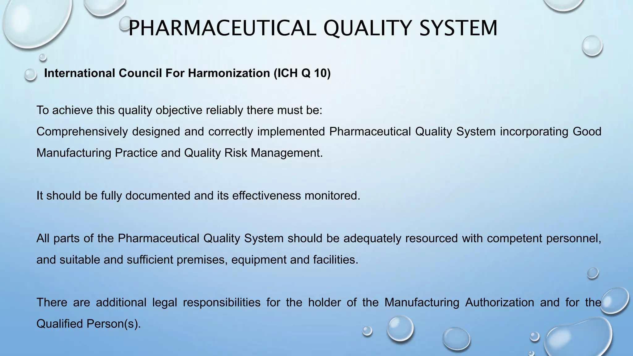Pharmaceutical Quality Management System | PPTX
