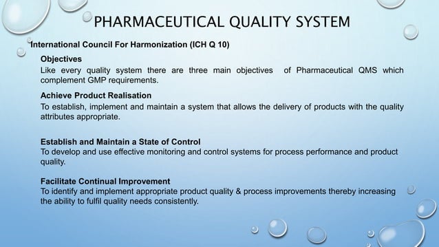 Pharmaceutical Quality Management System | PPT