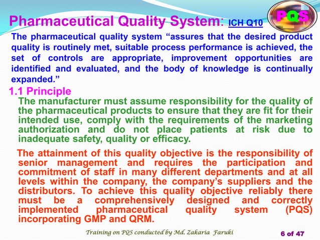 Pharmaceutical Quality System .pdf | Pharmaceutical Industry | Industries