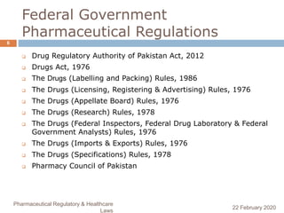Pharmaceutical regulatory & healthcare laws | PPTX