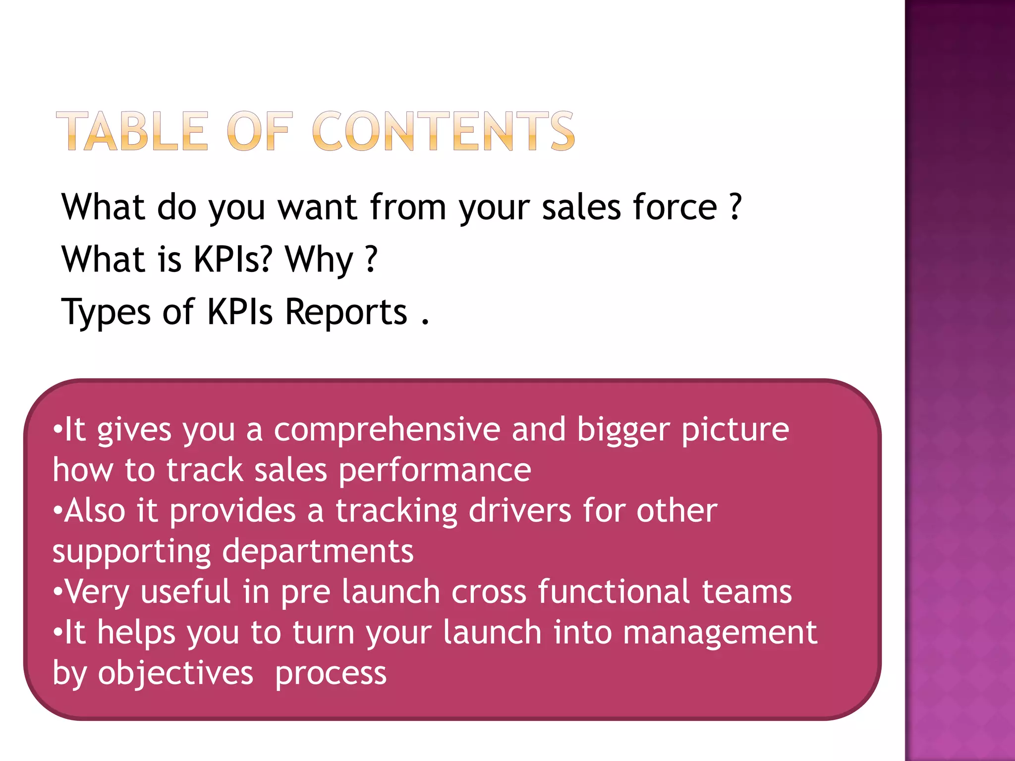 Pharmaceutical sales KPIs | PDF