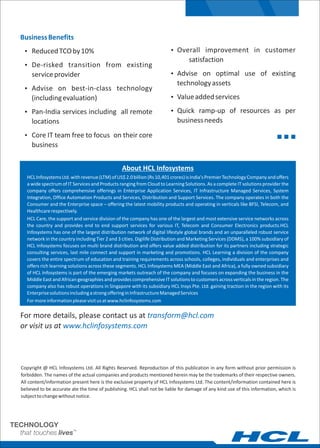 HCL Manages End-To-End IT Infrastructure for a Leading Pharmaceutical ...