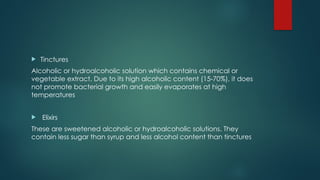 Pharmaceutical Solution Dosage Form Slides | PPTX