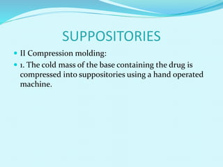 Pharmaceutical suppositories | PPTX