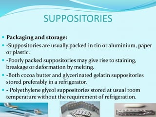 Pharmaceutical suppositories | PPTX