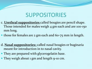 Pharmaceutical suppositories | PPTX