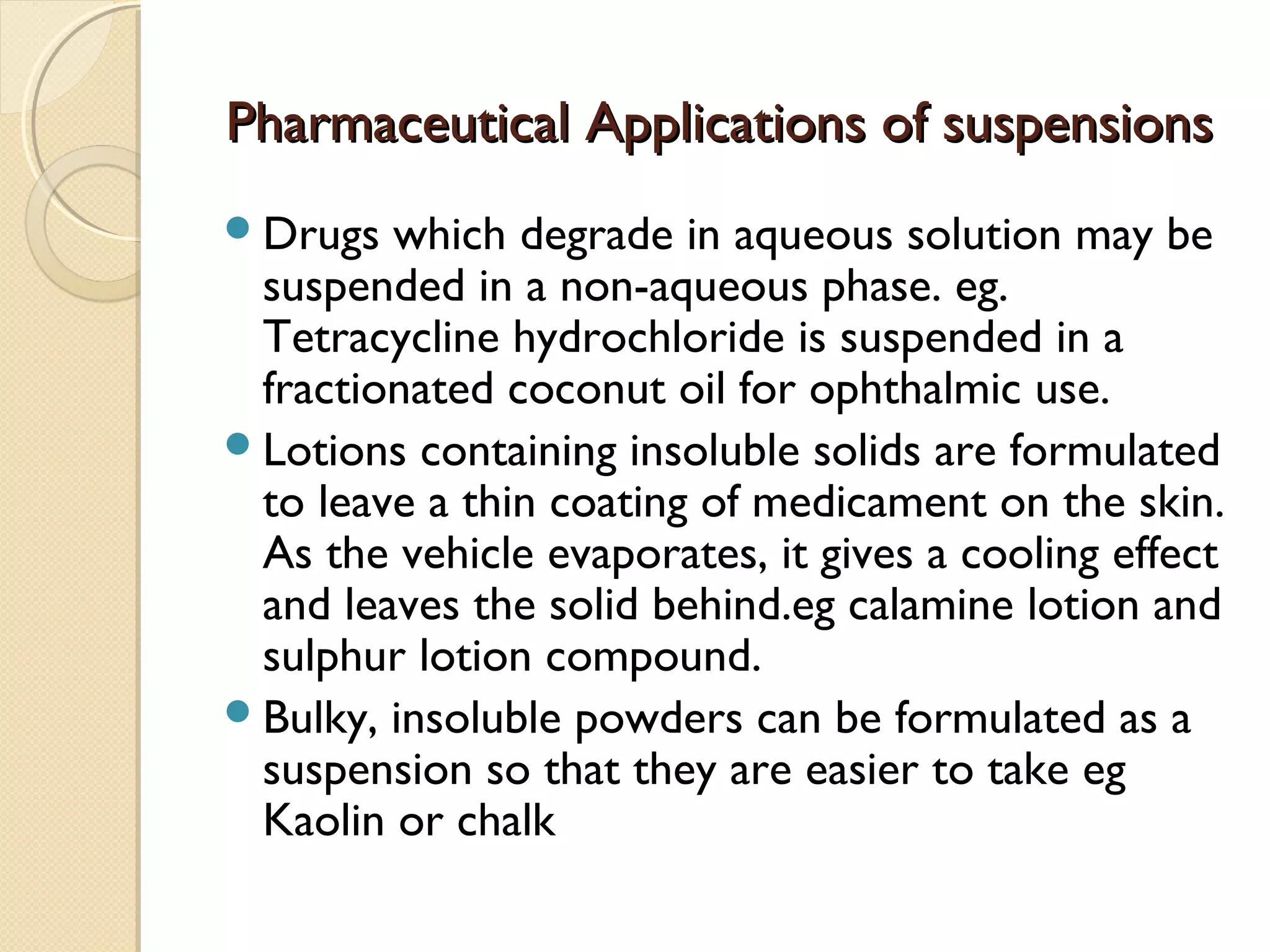 Pharmaceutical suspension | PPT