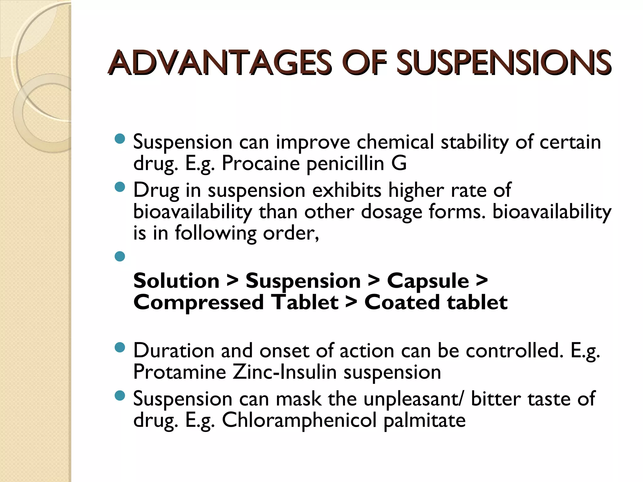 Pharmaceutical suspension | PPT
