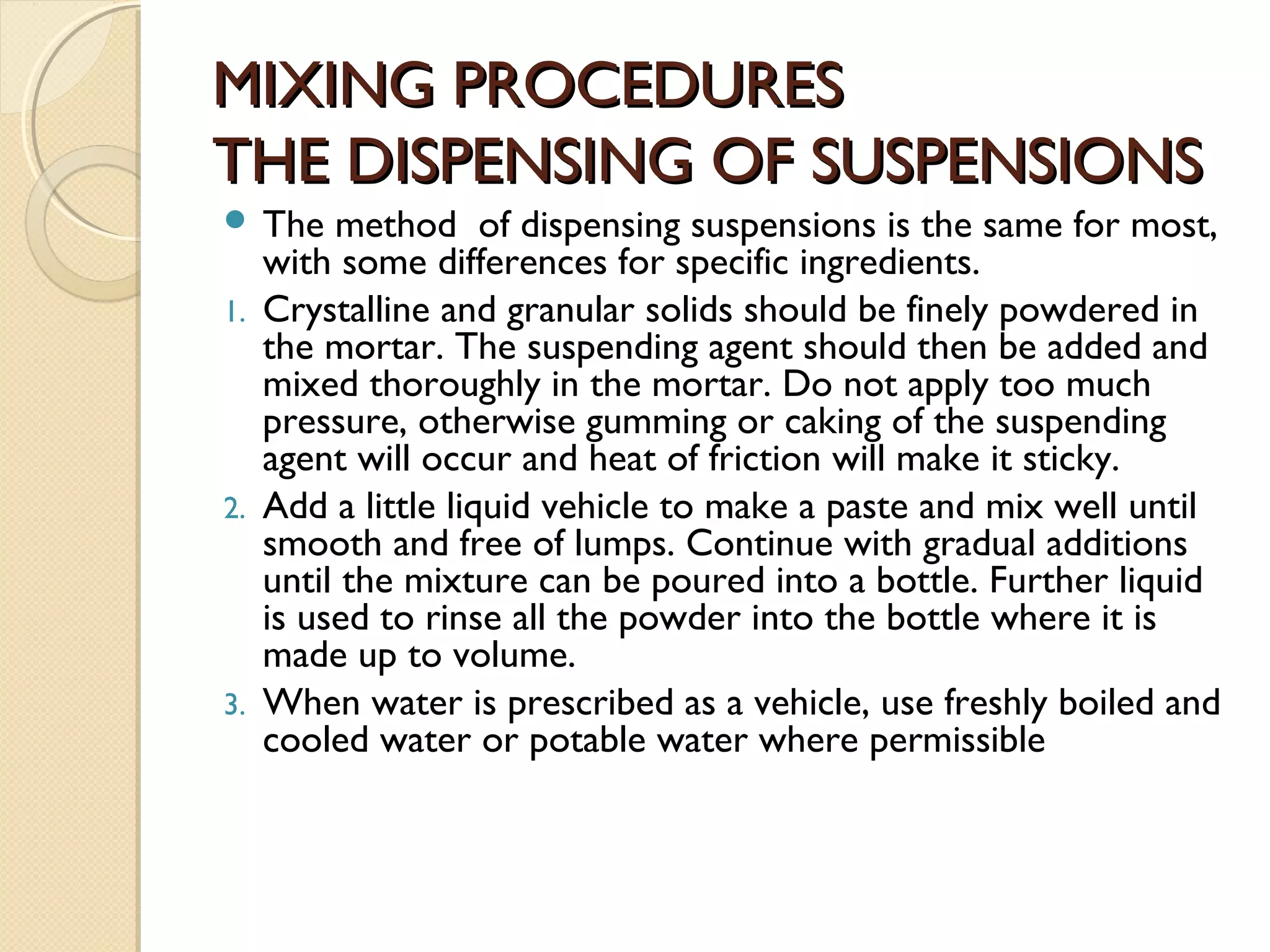Pharmaceutical suspension | PPT
