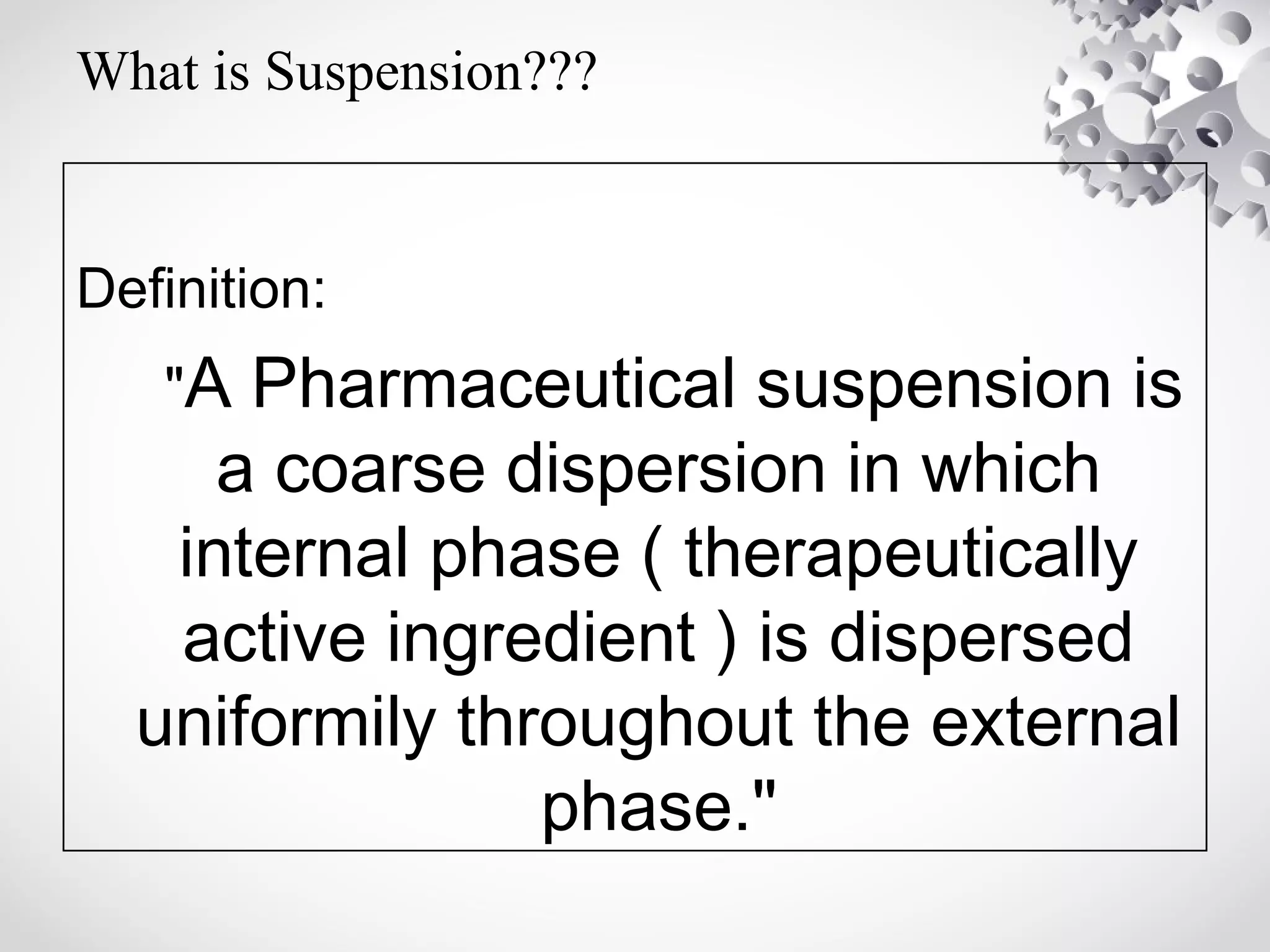 Pharmaceutical suspension | PPT