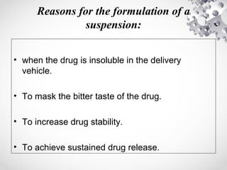 Pharmaceutical suspension | PPT