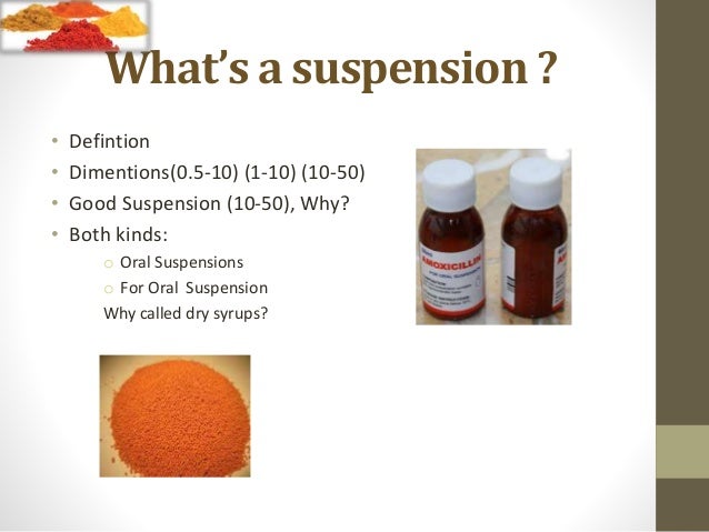 Pharmaceutical suspensions