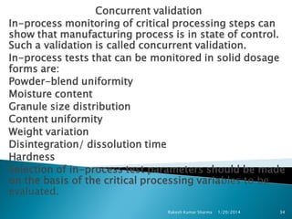 Pharmaceutical Process validation | PDF