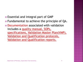 Pharmaceutical validation | PPTX