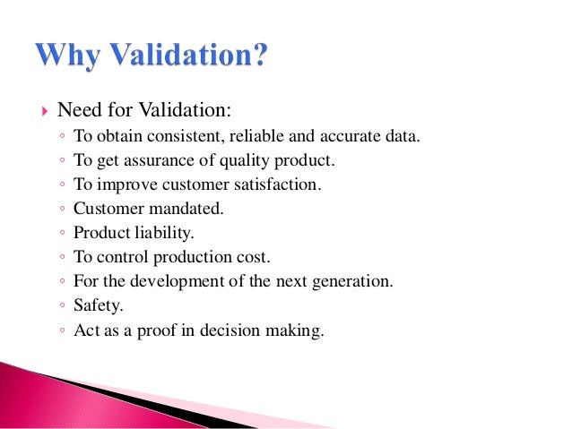 Pharmaceutical validation