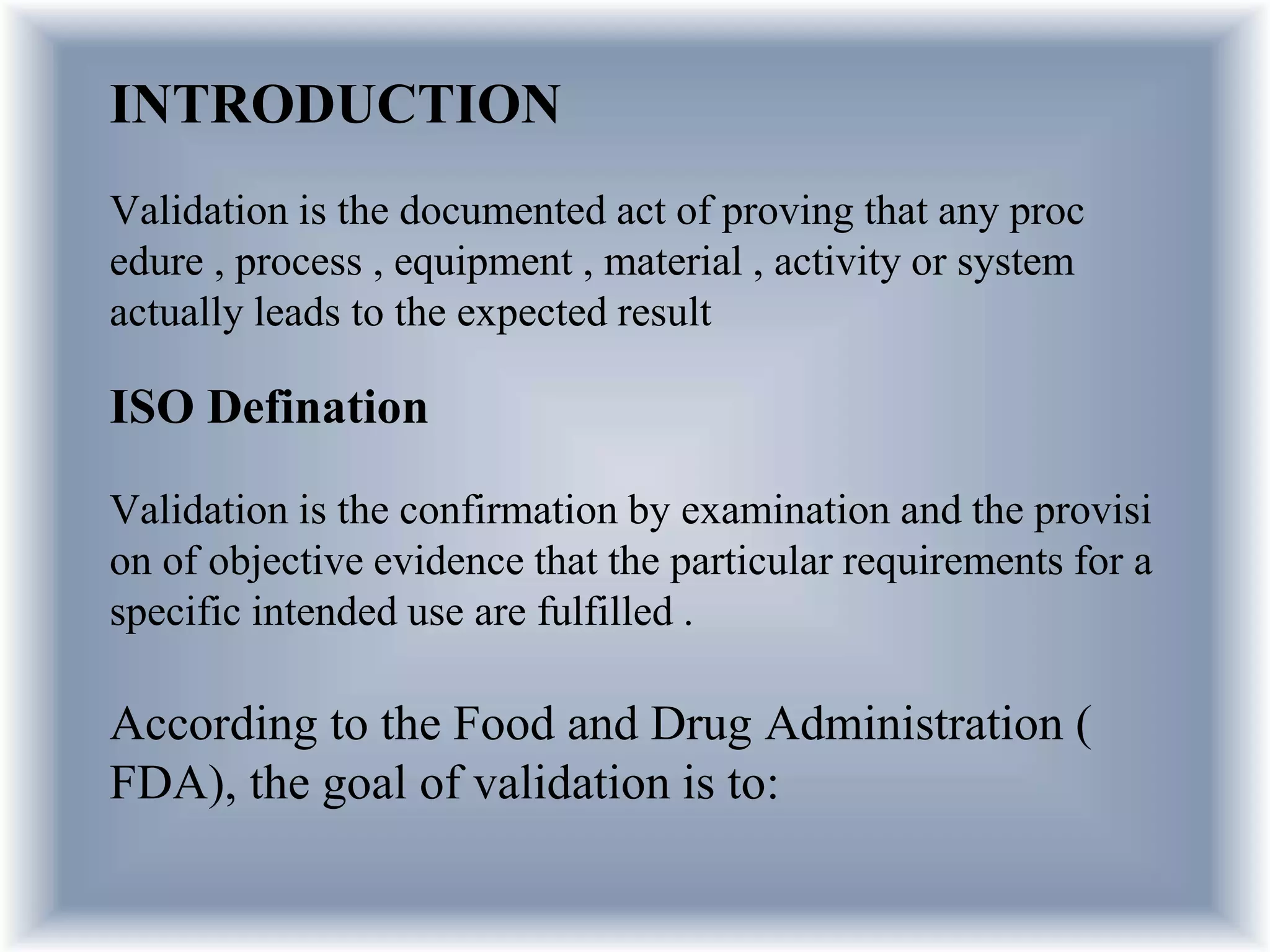 Pharmaceutical validation | PPTX