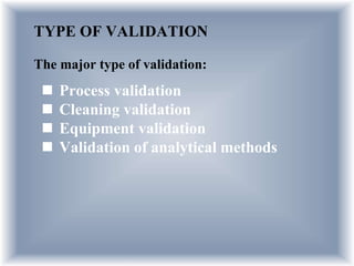 Pharmaceutical validation | PPTX