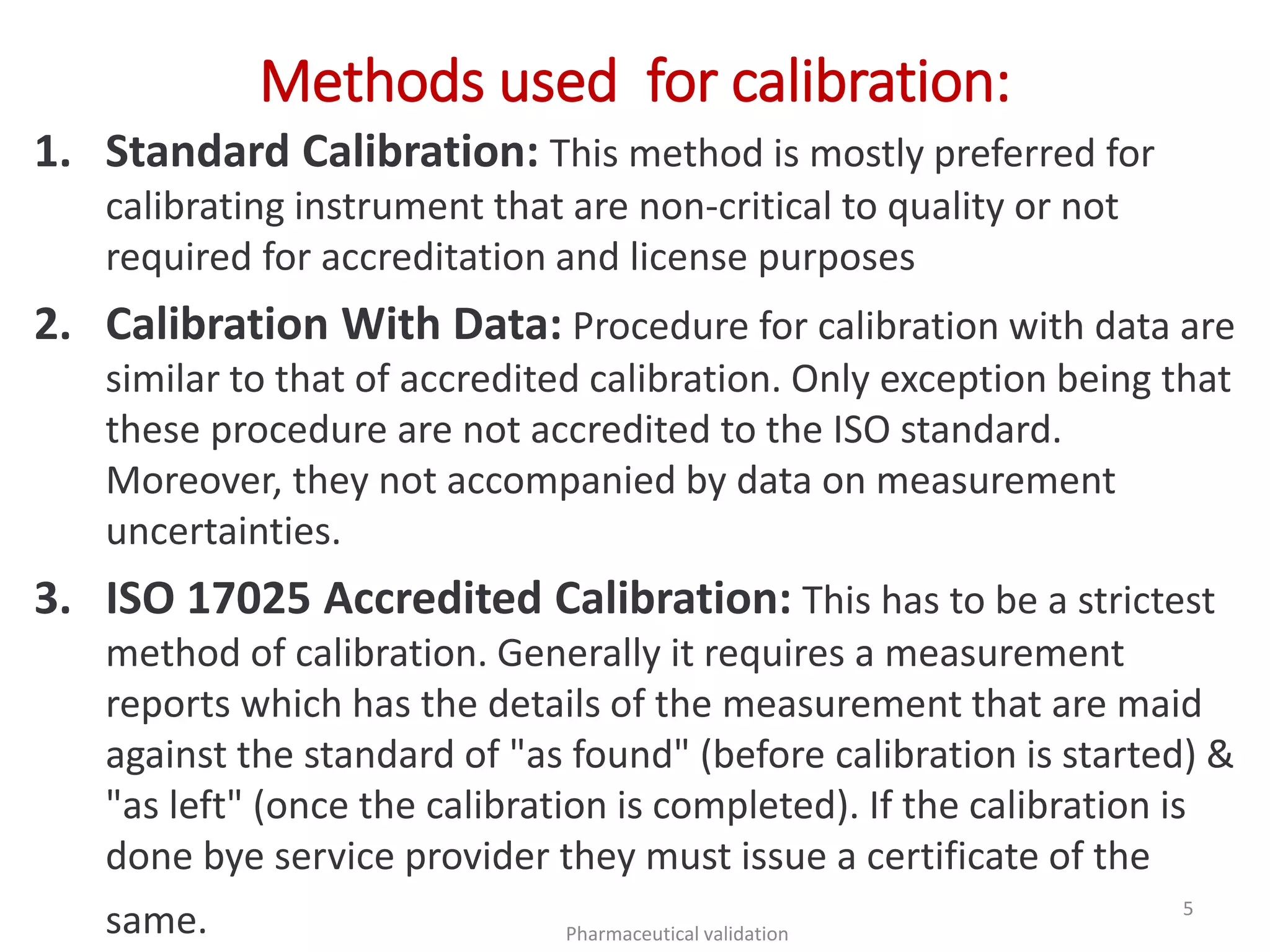 Pharmaceutical validation, calibration & qualifications | PPTX