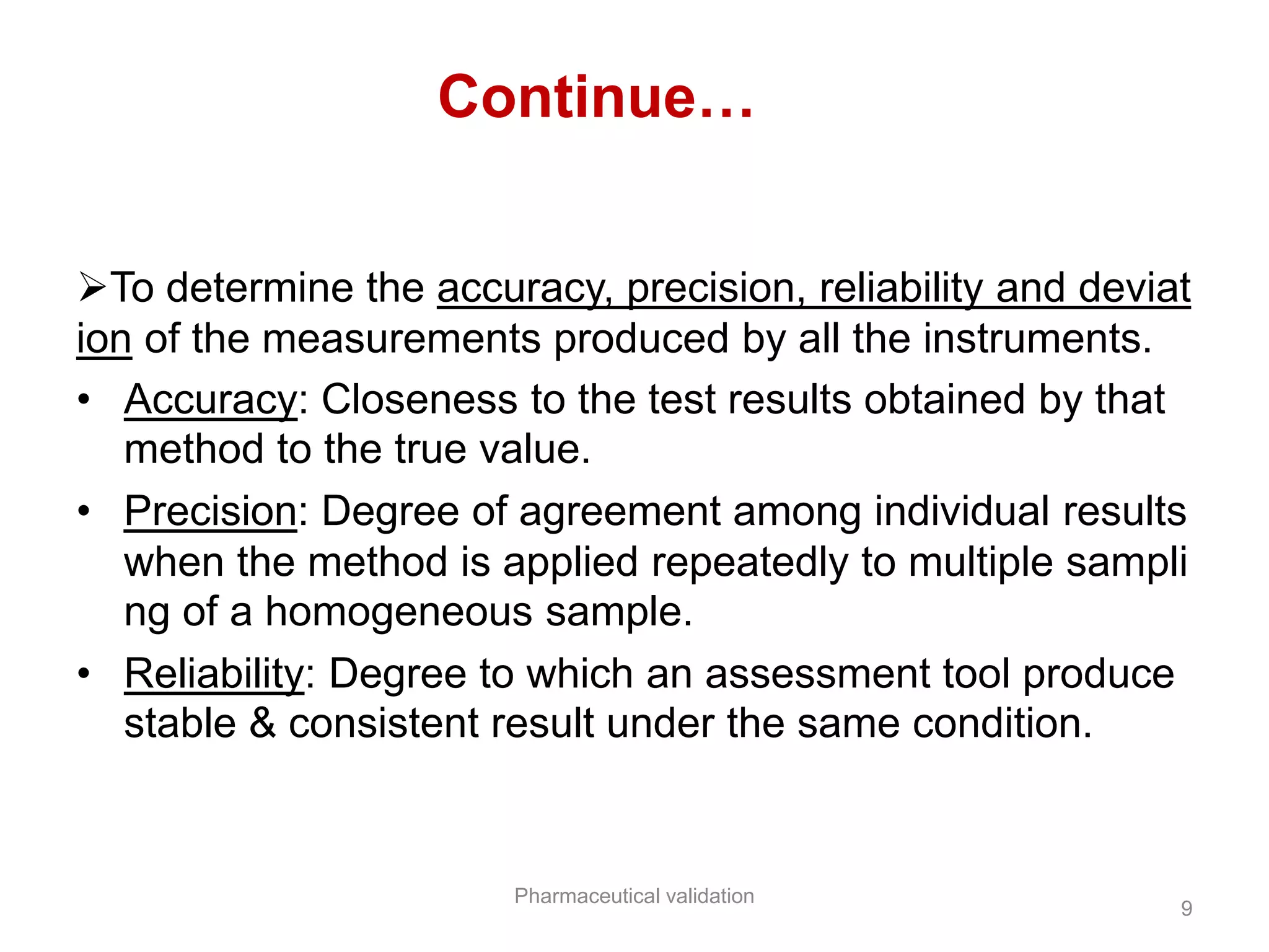 Pharmaceutical validation, calibration & qualifications | PPTX