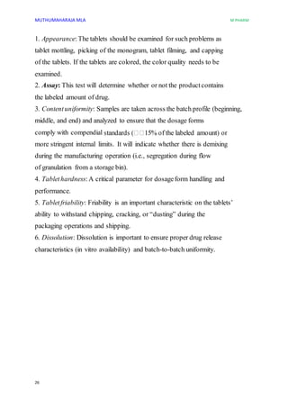 Pharmaceuticalvalidation maharaja mla | DOCX