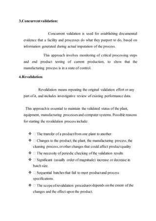 Pharmaceutical validation | DOCX