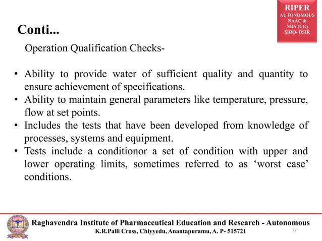 Pharmaceutical validation of water system | PPTX | Pharmaceutical ...
