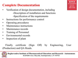Pharmaceutical validation of water system | PPTX