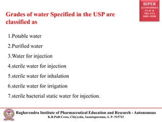 Pharmaceutical validation of water system | PPTX