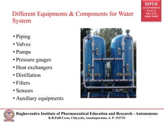 Pharmaceutical validation of water system | PPTX