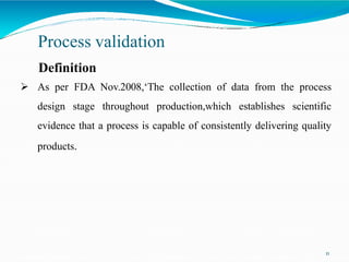 Pharmaceutical validation of formulation | PPTX