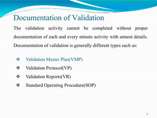 Pharmaceutical validation of formulation | PPTX