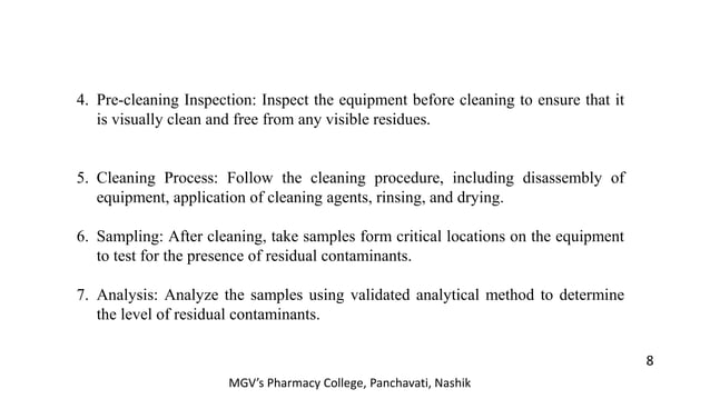 Cleaning Validation In Pharmaceutical Industry- An Overview – VWNK
