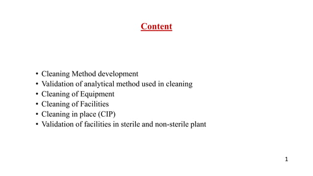 cleaning validation in pharmaceutical industry.pptx | Pharmaceutical Industry | Industries