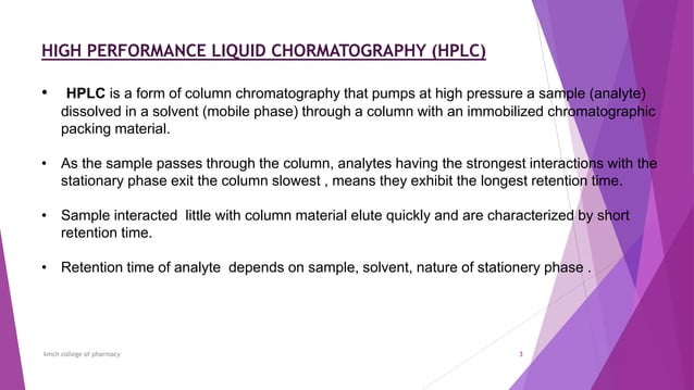 QUALIFICATION OF HPLC , HPLC | PPTX | Chemistry | Science