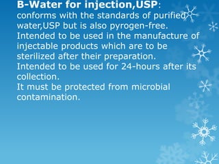 Pharmaceutical water | PPTX