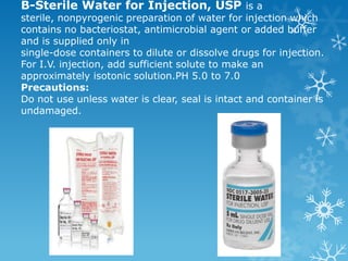 Pharmaceutical water | PPTX